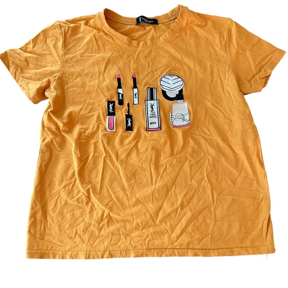 Yves Saint Laurent | Tops | Ysl Yves Saint Laurent Womens Patch Tee ...